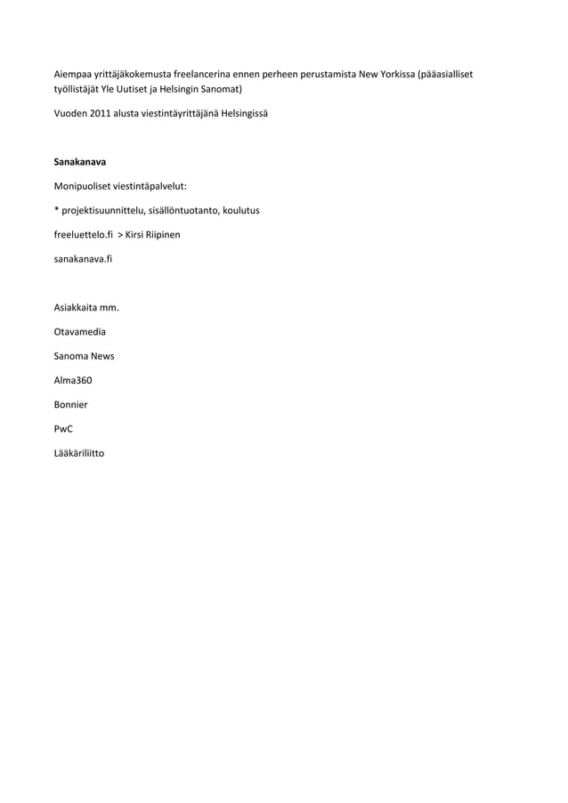 ANSIOLUETTELO | PDF