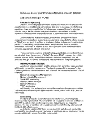 Acme Network Proposal | PDF