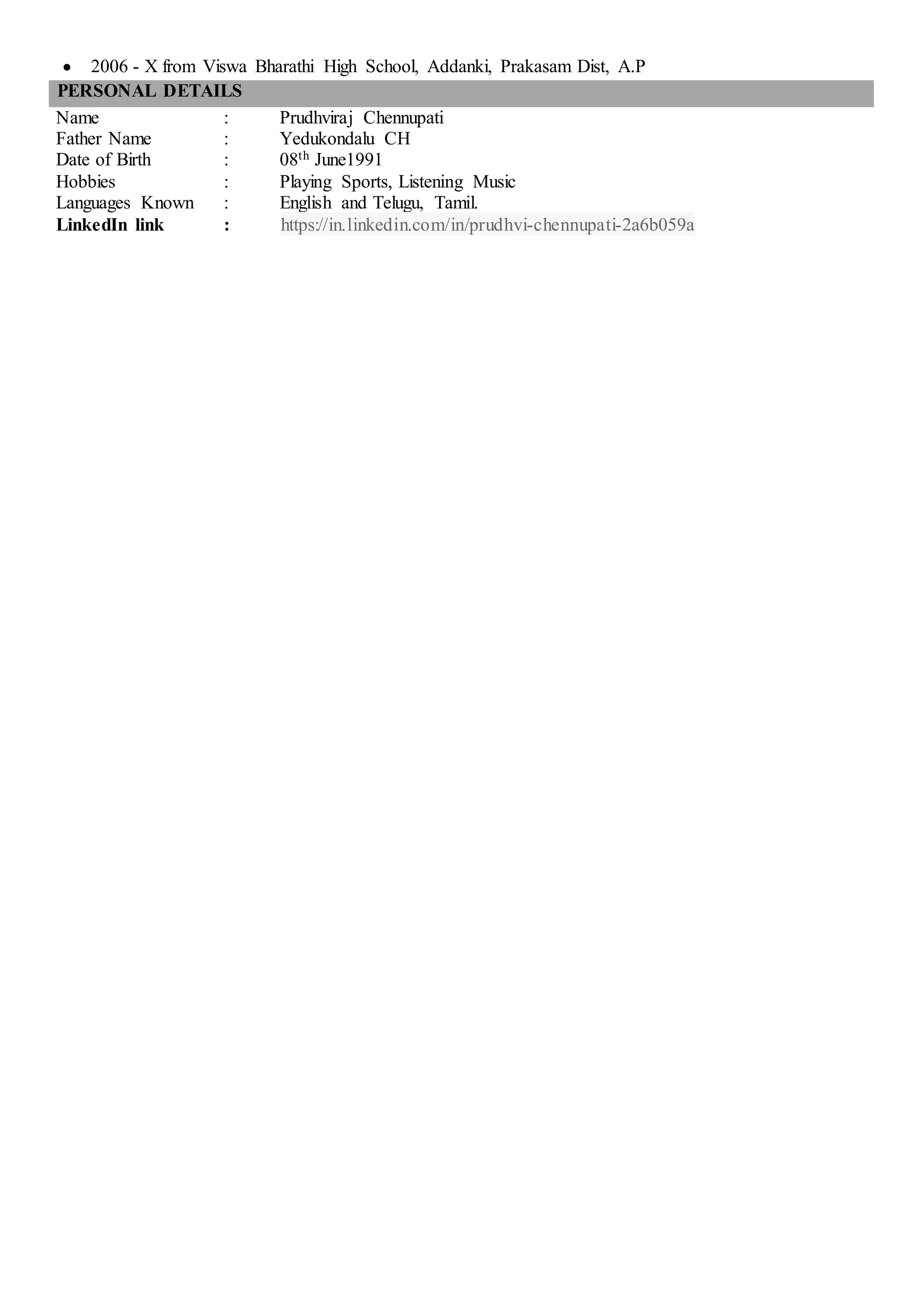 Prudhvi resume (3+ yrs exp) Mechanical Design Engineer | DOCX | Civil Engineering Industry ...