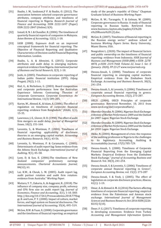 Effect of Determinants of Financial Reporting Timeliness on Reporting ...