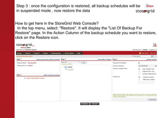 StoreGrid : Restore & Recovery | PPT