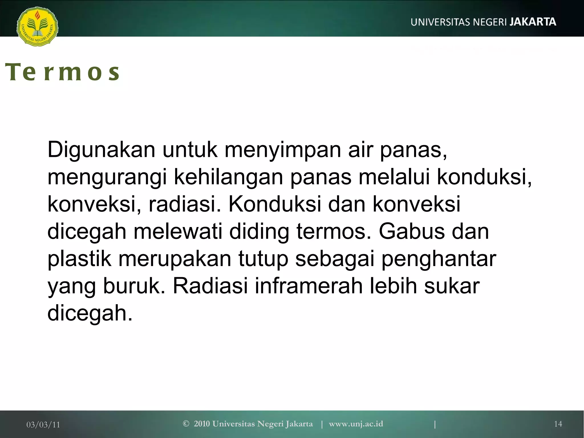 Termodinamika (4e) Jenis - Jenis Termometer | PPT