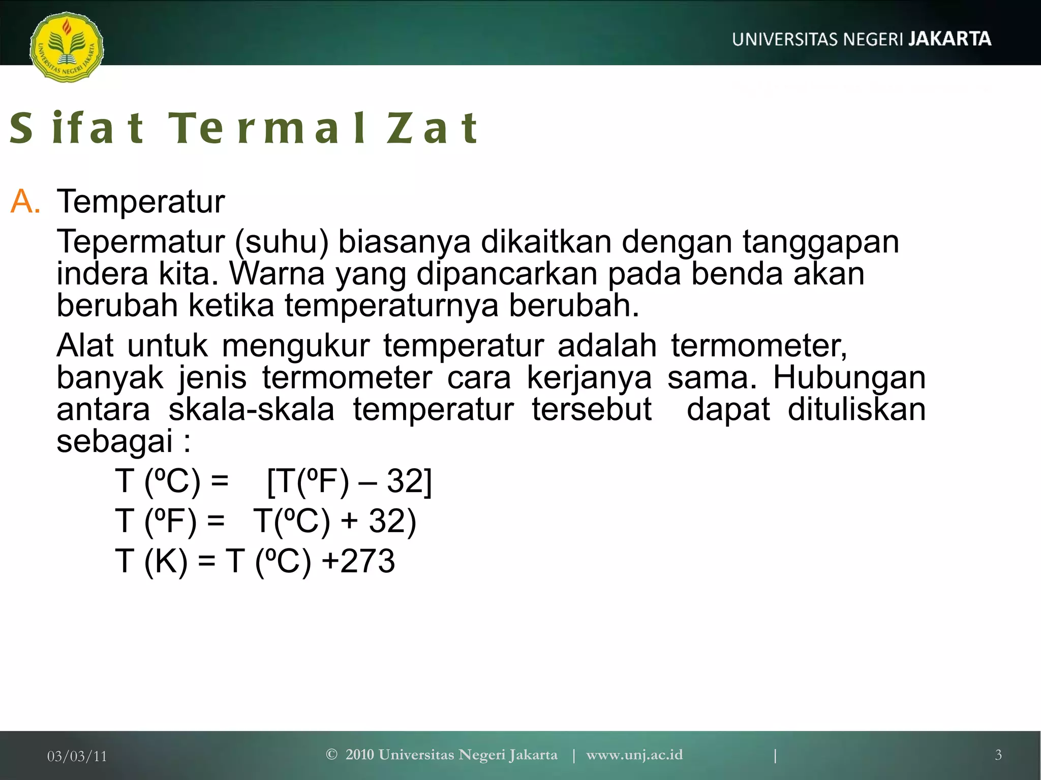 Termodinamika (4e) Jenis - Jenis Termometer | PPT