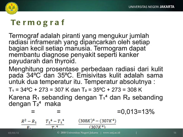 Termodinamika (4e) Jenis - Jenis Termometer | PPT