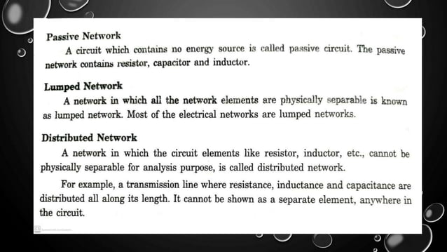 Types of Electrical Network - 2020 | PPT
