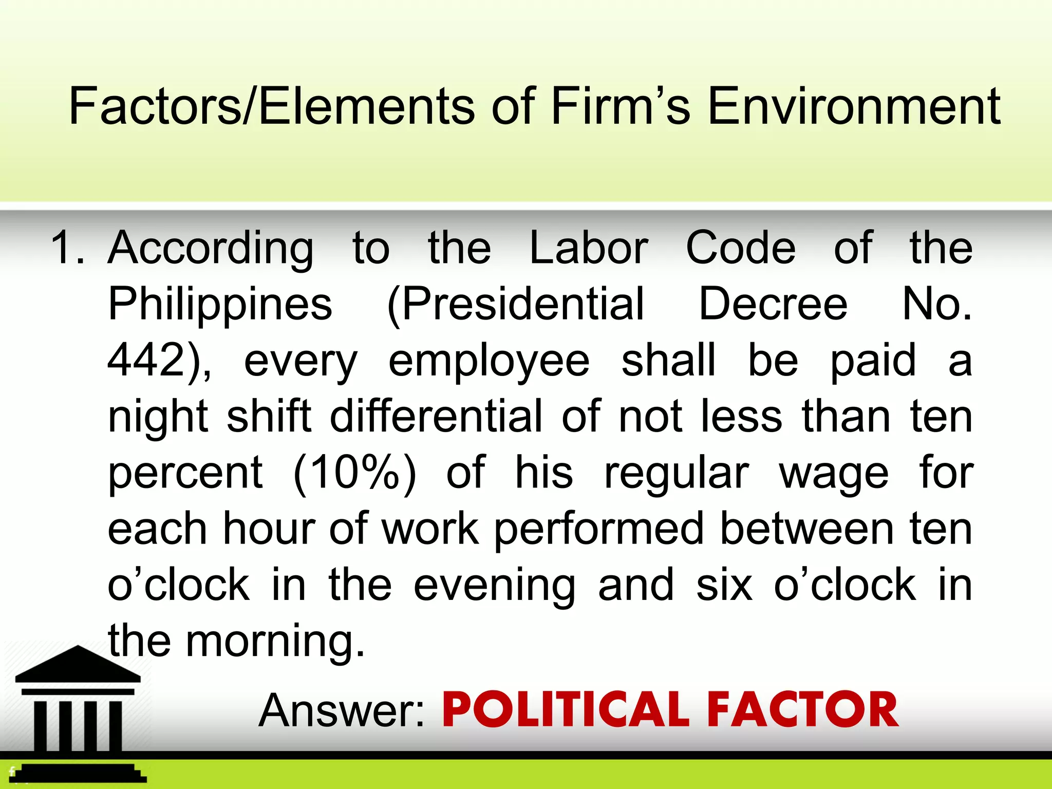 Elements of Firm's Environment | PDF