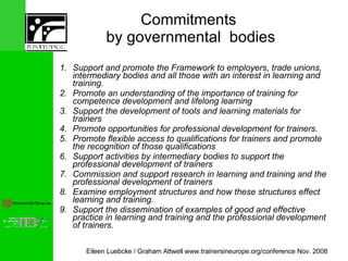 TTplus- A framework for professional development of trainers | PPT