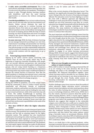 Emerging Trends of Remote Learning in the Higher Education Challenges ...