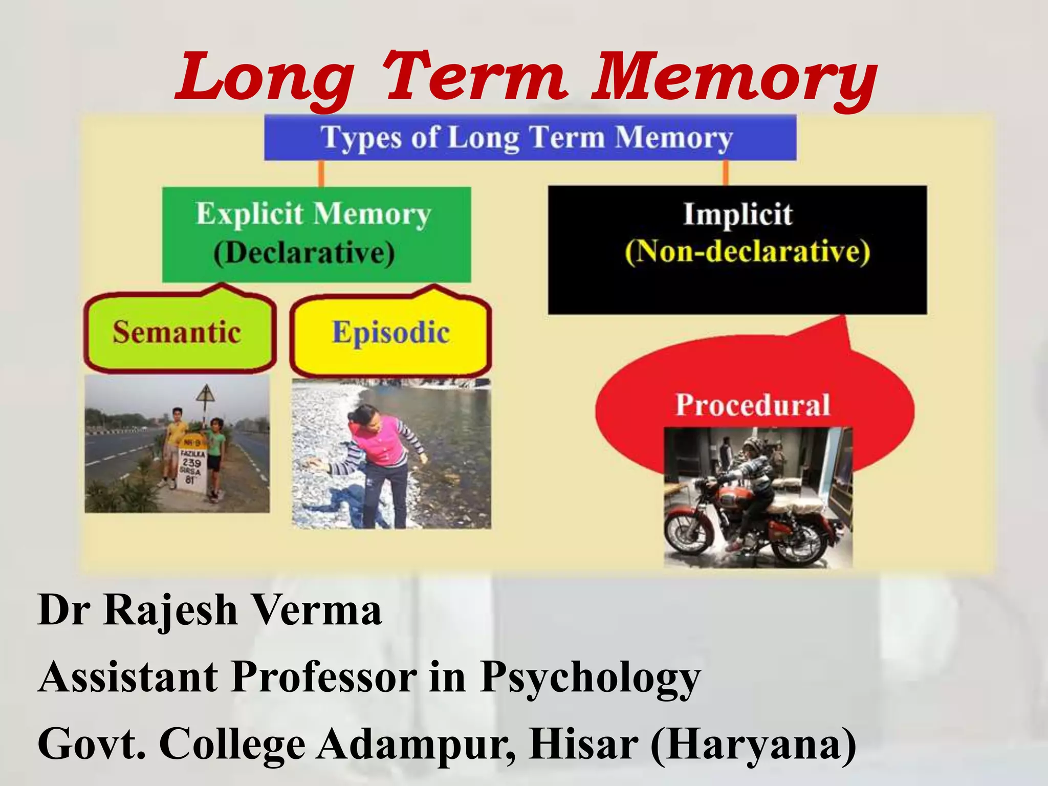 long term memory (third stage of memory system) | PPSX