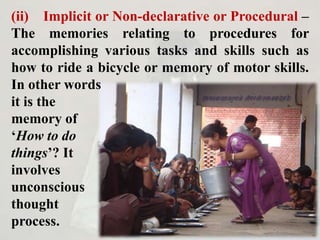 long term memory (third stage of memory system) | PPSX