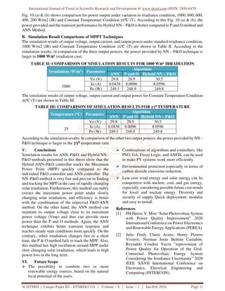 Enhancing Solar Photovoltaic System Efficiency A Comparative Analysis of Intelligent ANN PandO ...