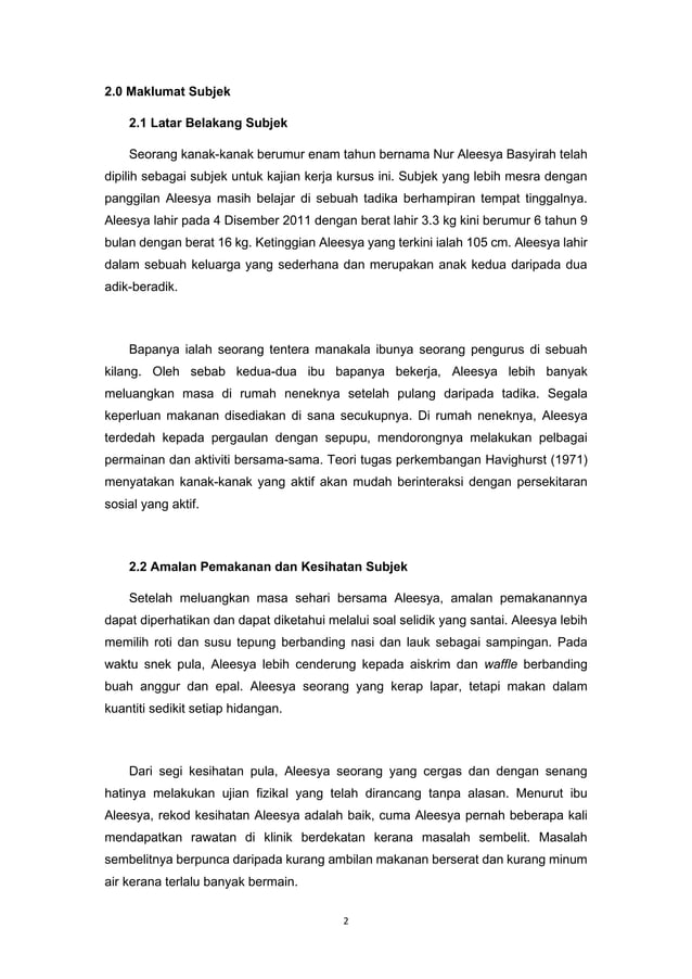 EDUP3023 Esei Laporan Perkembangan Kanak-Kanak | PDF