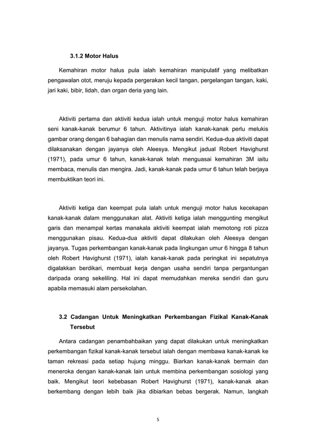 EDUP3023 Esei Laporan Perkembangan Kanak-Kanak | PDF