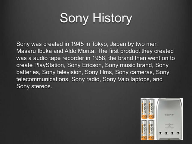 Class 4E Sony presentation | PPTX | Home Entertainment Systems | Consumer Electronics