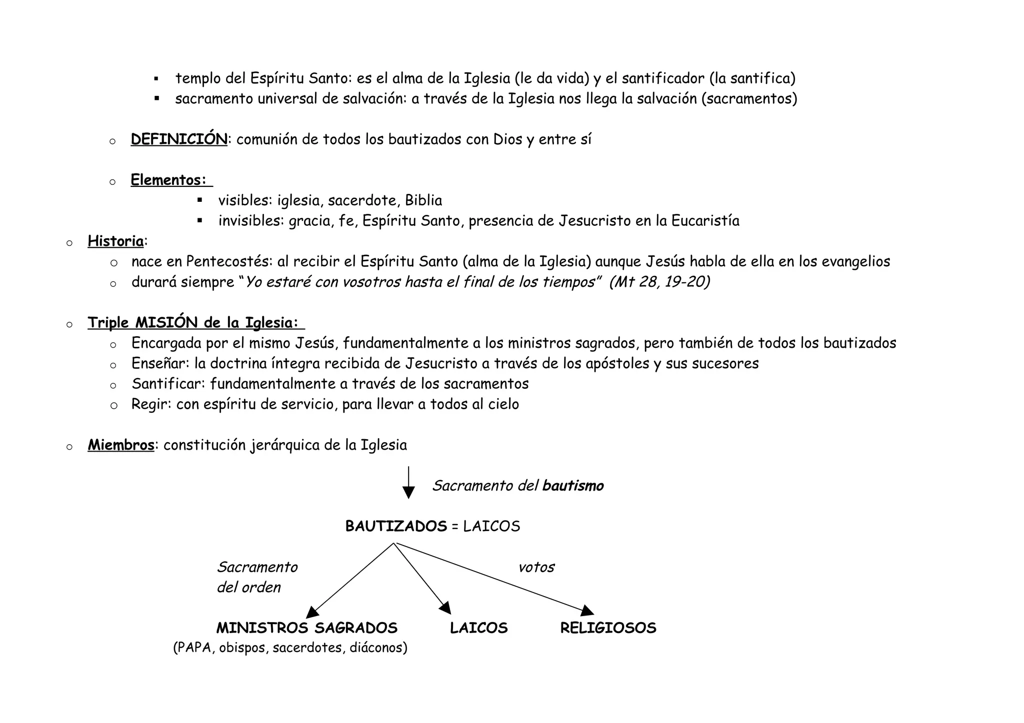 4º eso tema 1 2 la iglesia. | DOC