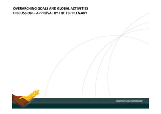 ESP Implementation Plan: Overarching Goals and Global Activities | PPT