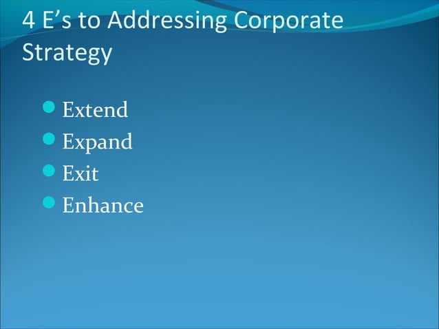 4 E of corporate strategy | PPT | Mergers and Acquisitions | Business ...