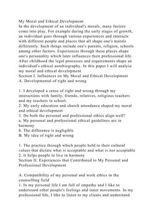 4ETHICAL AUTOBIOGRAPHY My Ethical Autobiography.docx