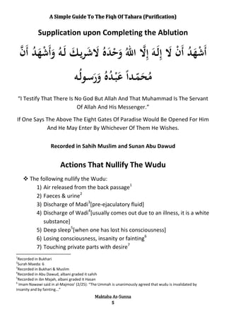 A simple guide to the description of the ablution of the prophet | PDF