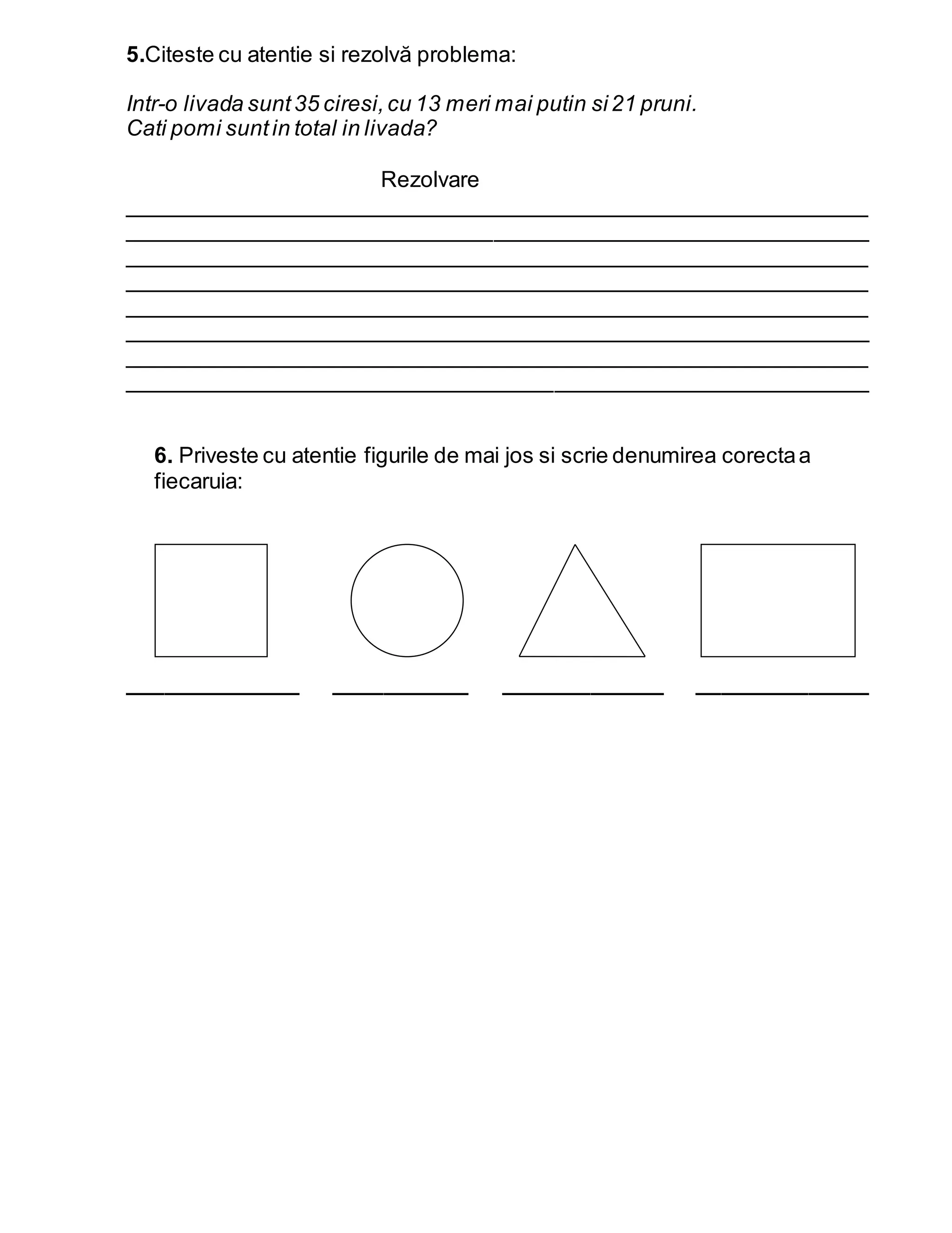 4 evaluare initiala_matematica | PDF