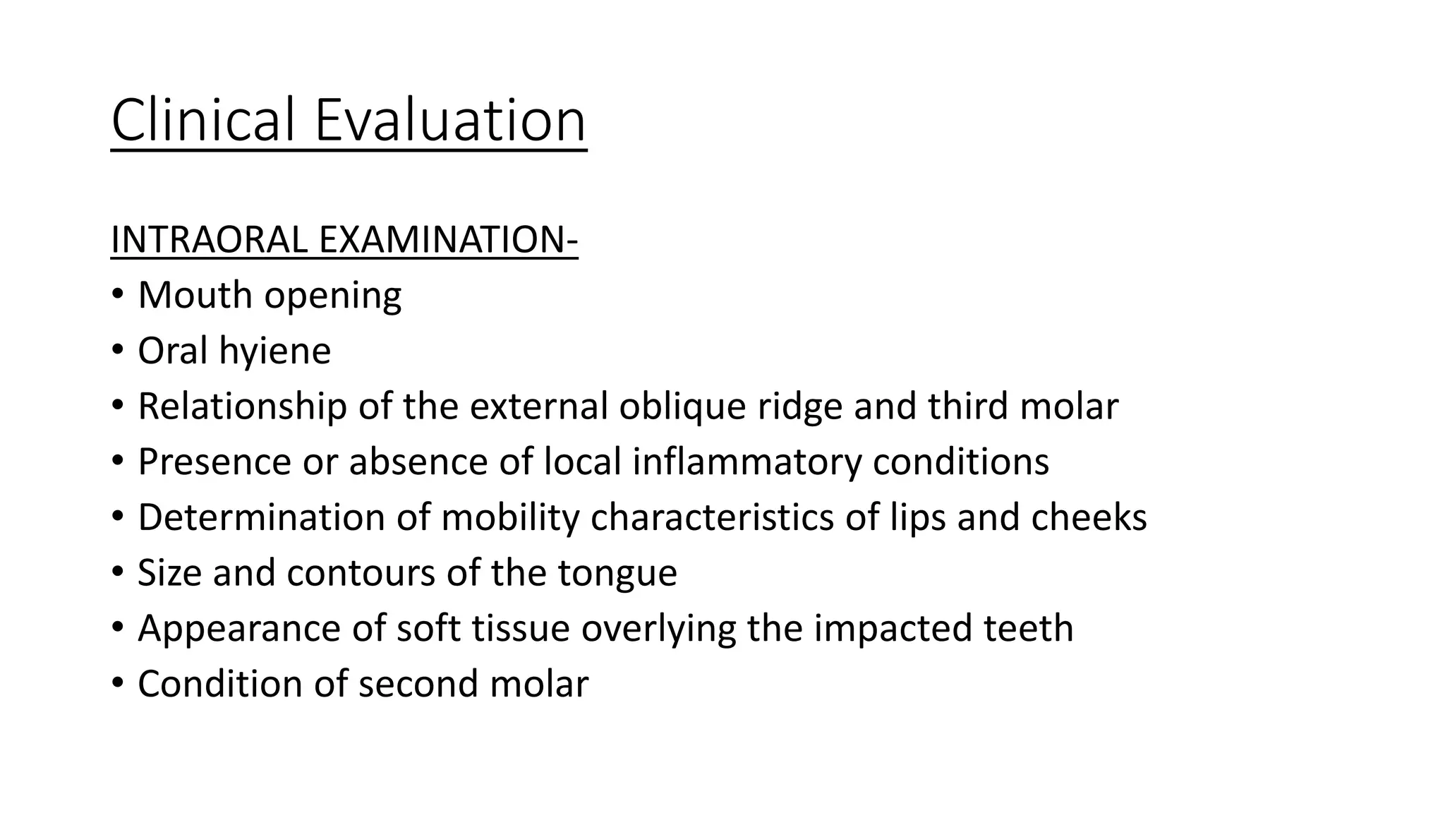 4 EVALUATION OF IMPACTED THIRD MOLARS seminar 4.pptx