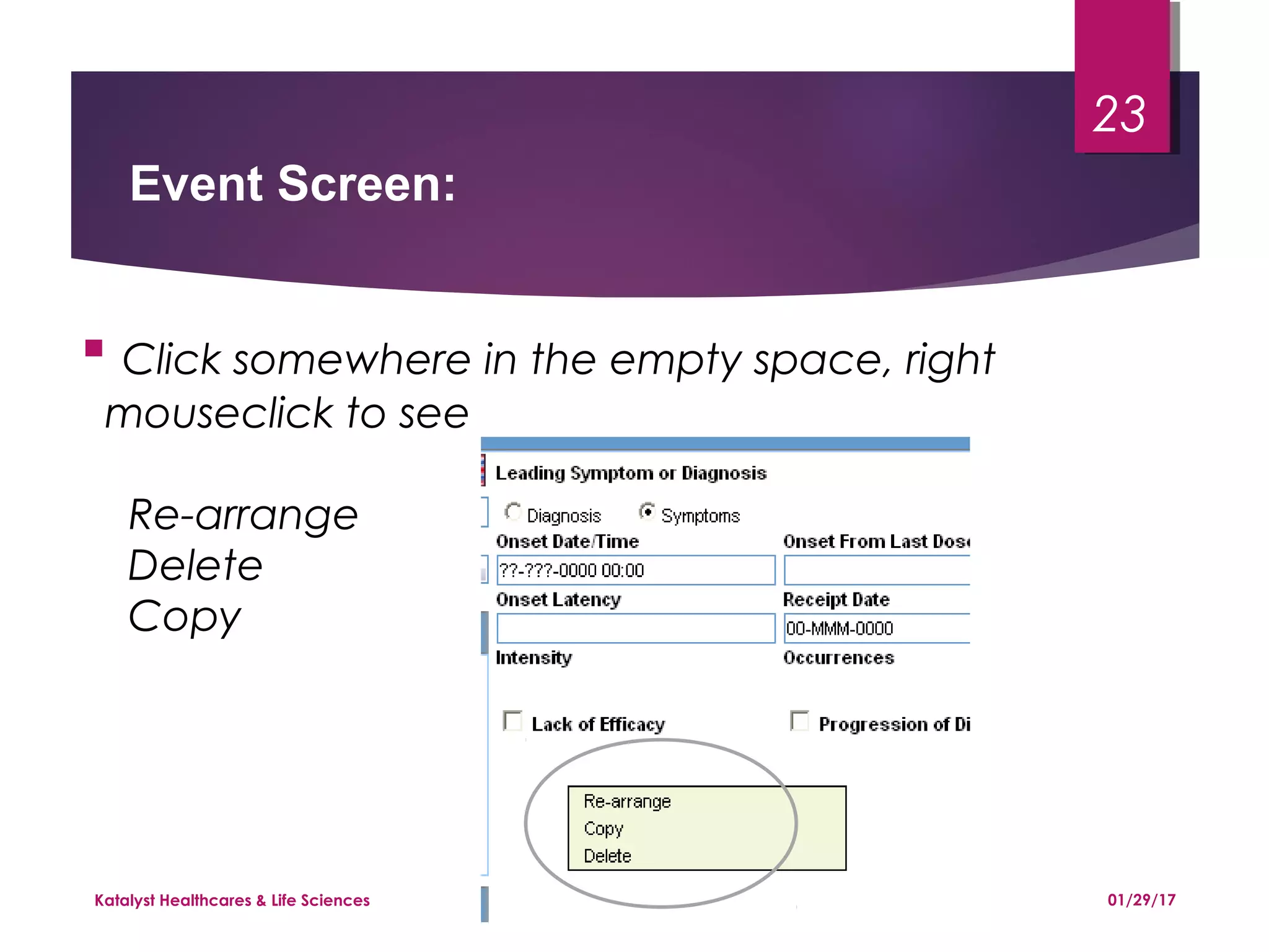 Argus Event Tab Screen - Katalyst HLS | PPT