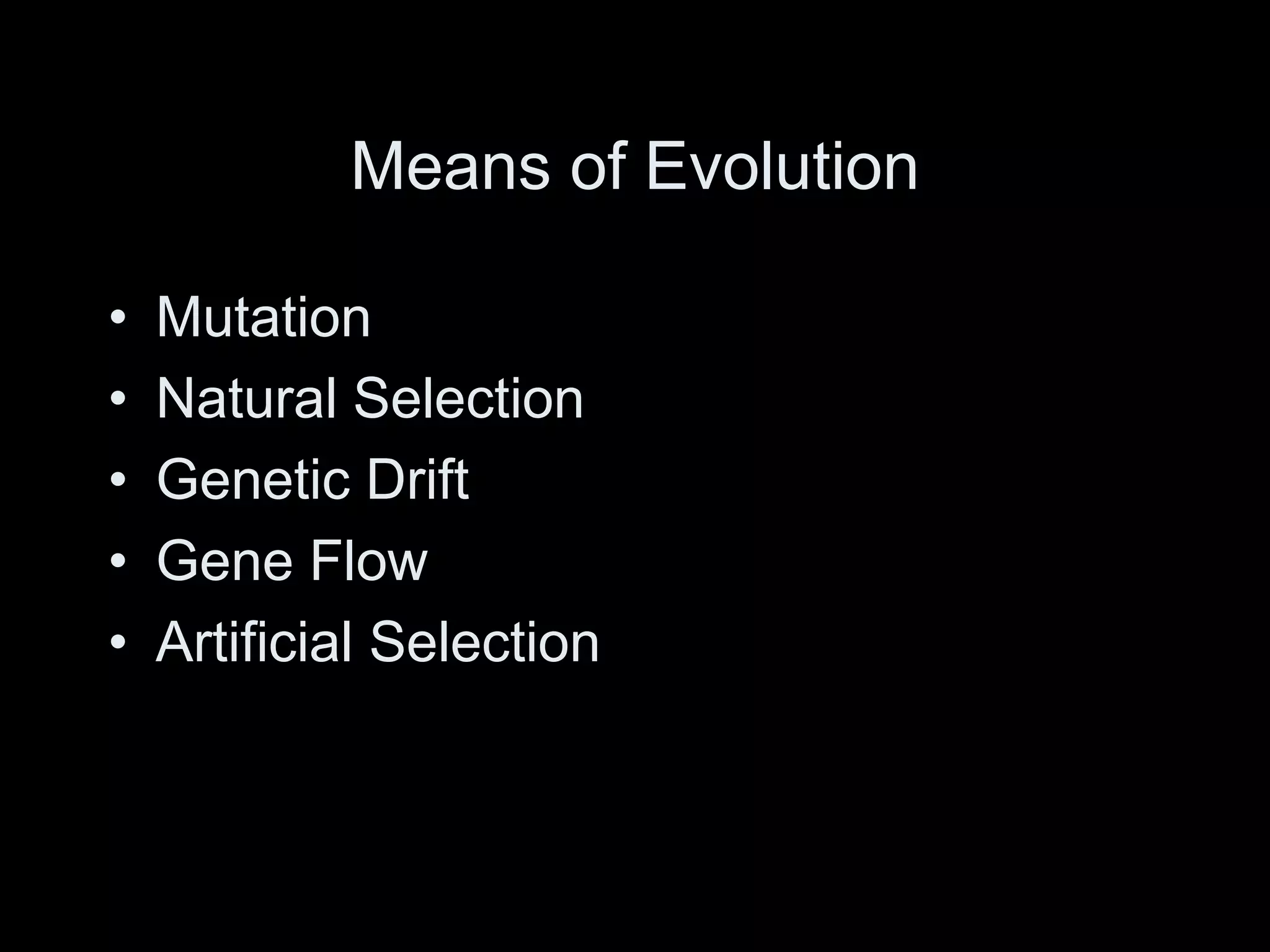 4 Evolutionary Processes | PPTX | Genetics | Science