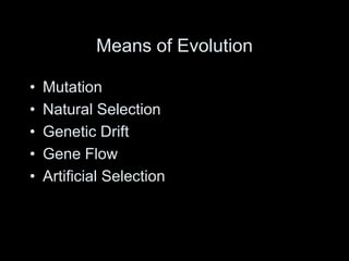 4 Evolutionary Processes | PPTX