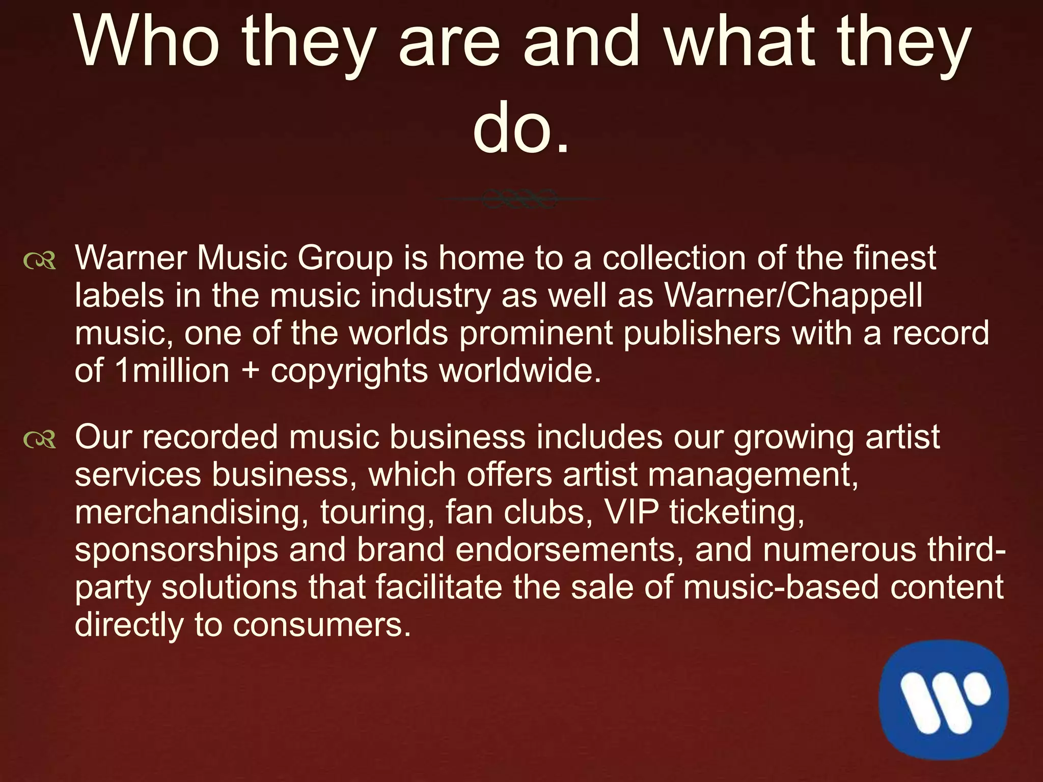 4E Warner presentation | PPT