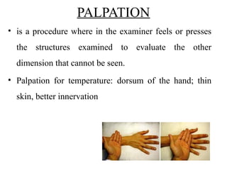 EXAMINATION TECHNIQUES IN DENTAL SETUP.pptx
