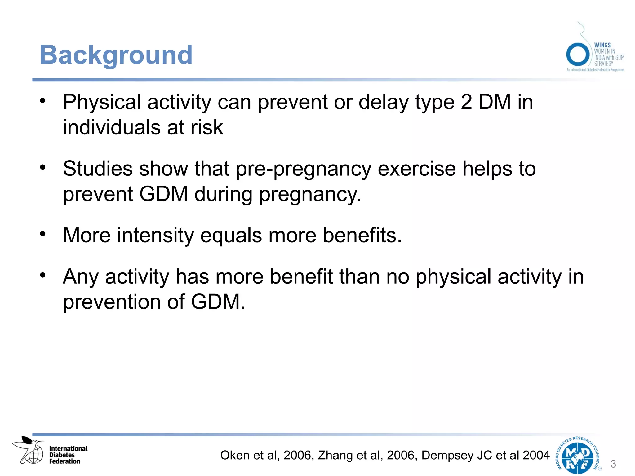 Exercise in Gestational Diabetes information provided by diabetesasia.org