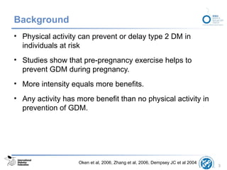 Exercise in Gestational Diabetes information provided by diabetesasia.org