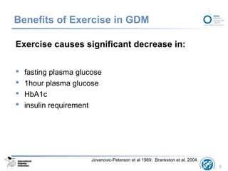 Exercise in Gestational Diabetes information provided by diabetesasia.org