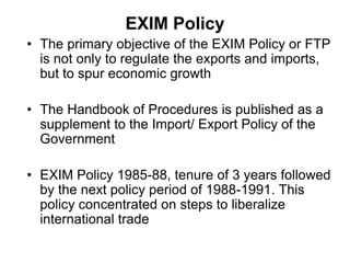 Exim Policy | PPT