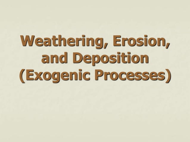 4 Exogenic Processes.ppt | Geology | Science