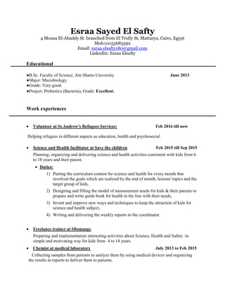 Esraa Sayed C.V | PDF