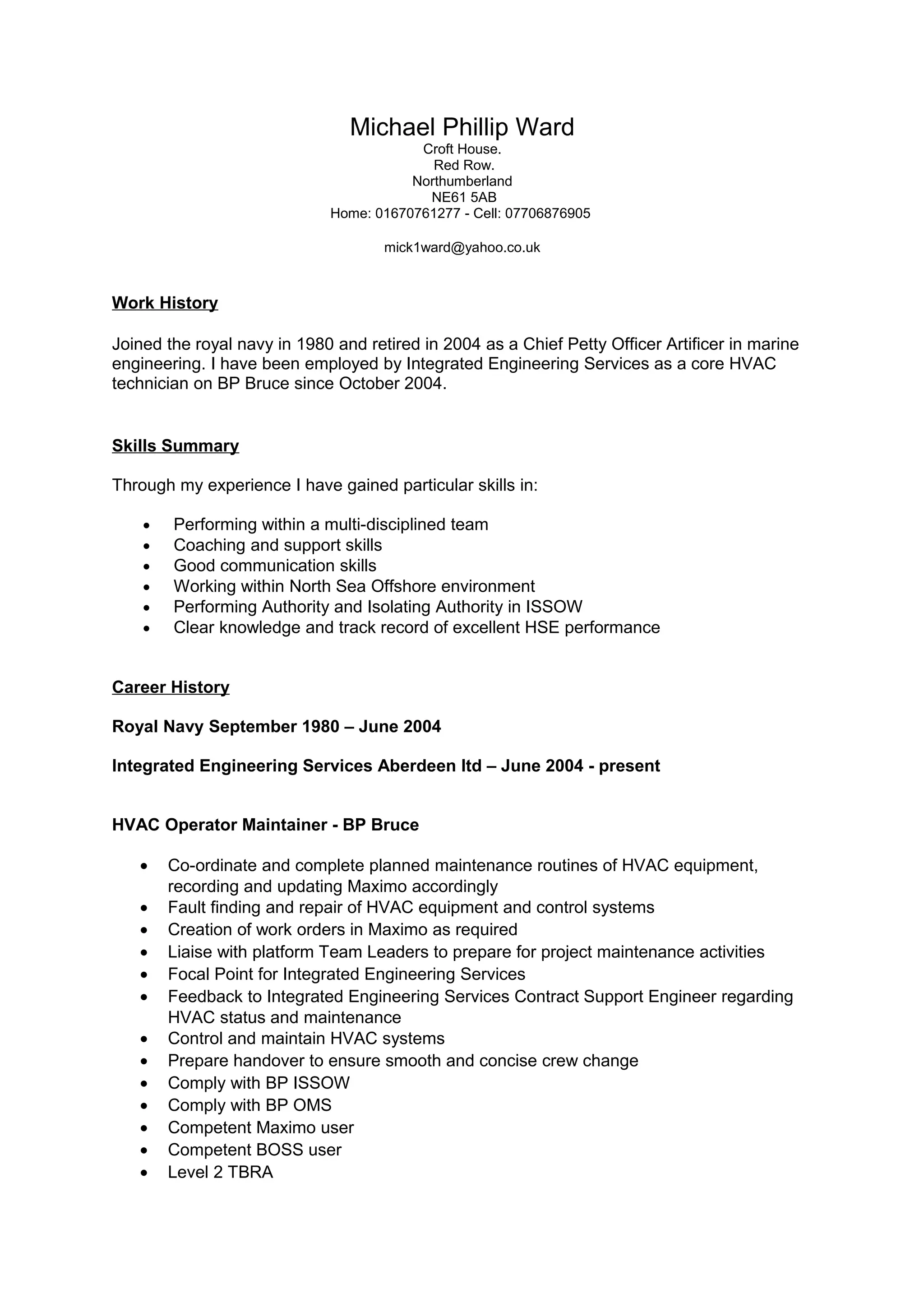 Mike Ward_BP_CV2[1] | DOC