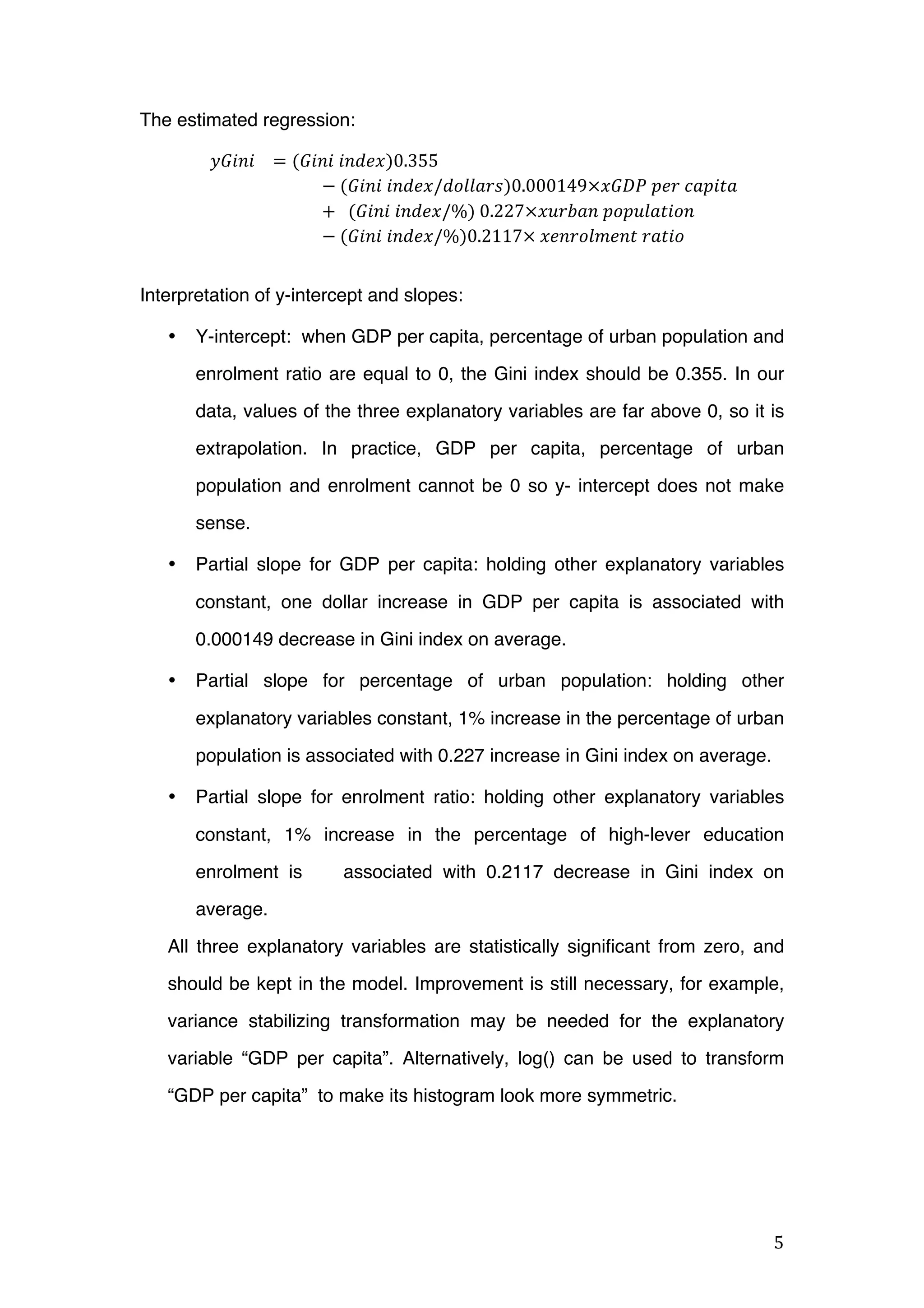 Gini index and income inequality | PDF