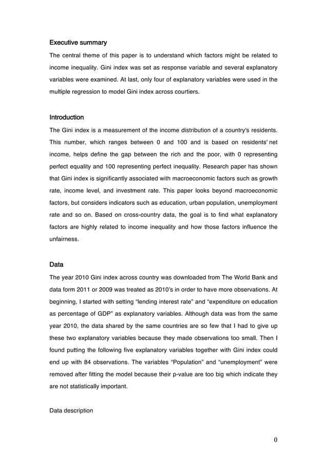 Gini index and income inequality | PDF