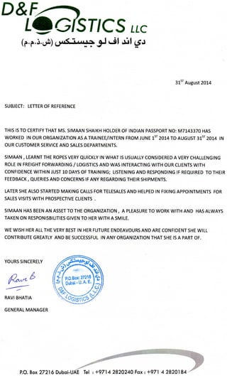 Reference Letter | PDF