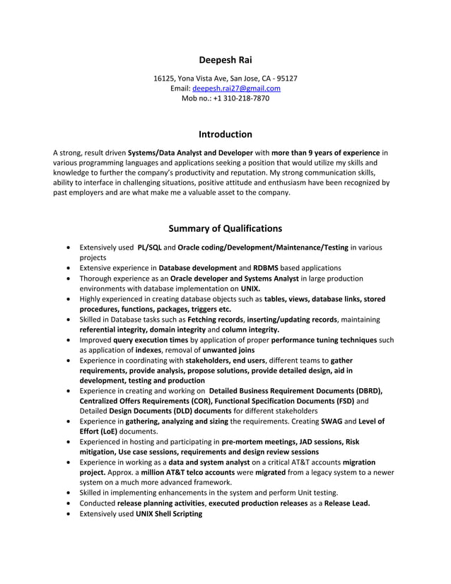 Deepesh_Rai_Resume_Latest | PDF
