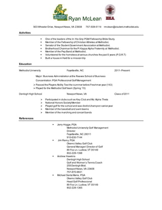 Ryan McLean Resume | DOCX