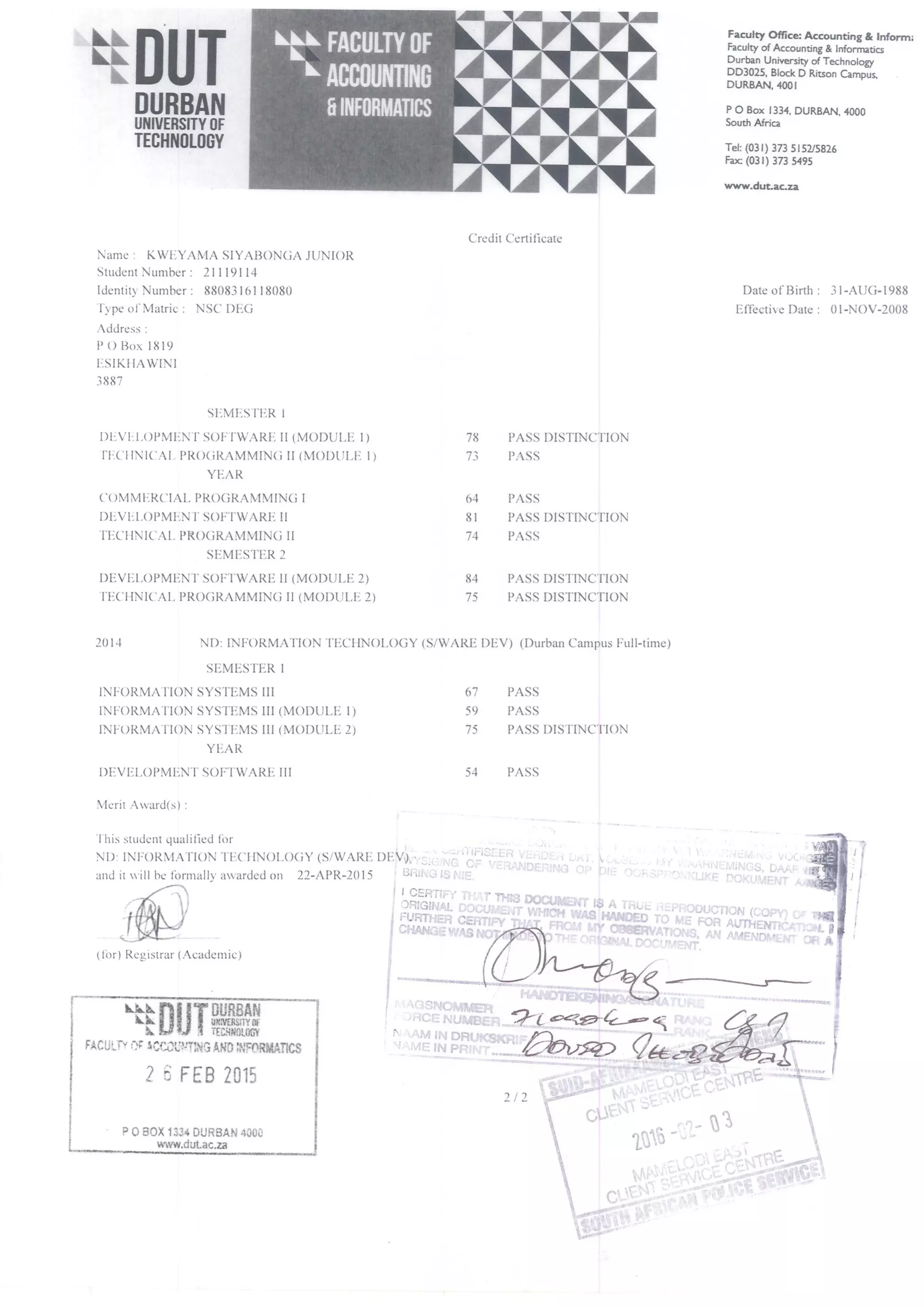 Academic Transcript | PDF