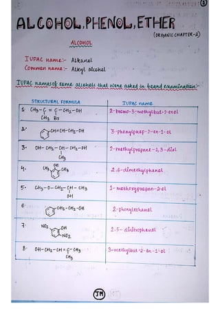 Organic chemistry: alcohols phenols and ethers | PDF