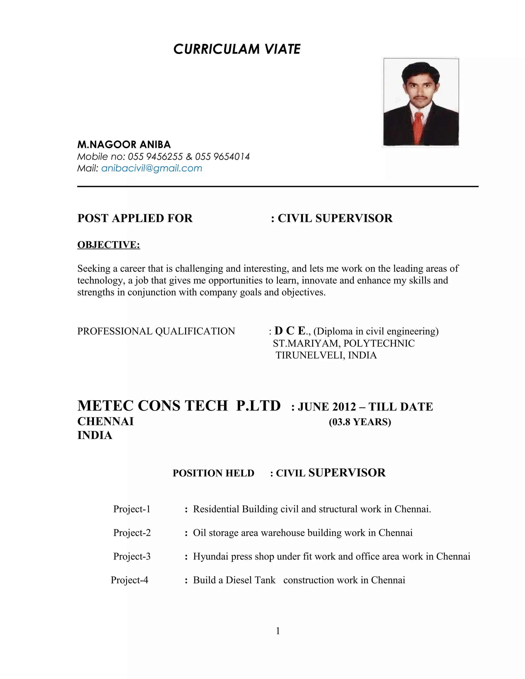 ANIBA CIVIL SUPERVISOR | DOC