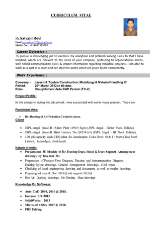Satyajit cv 2016 | DOCX