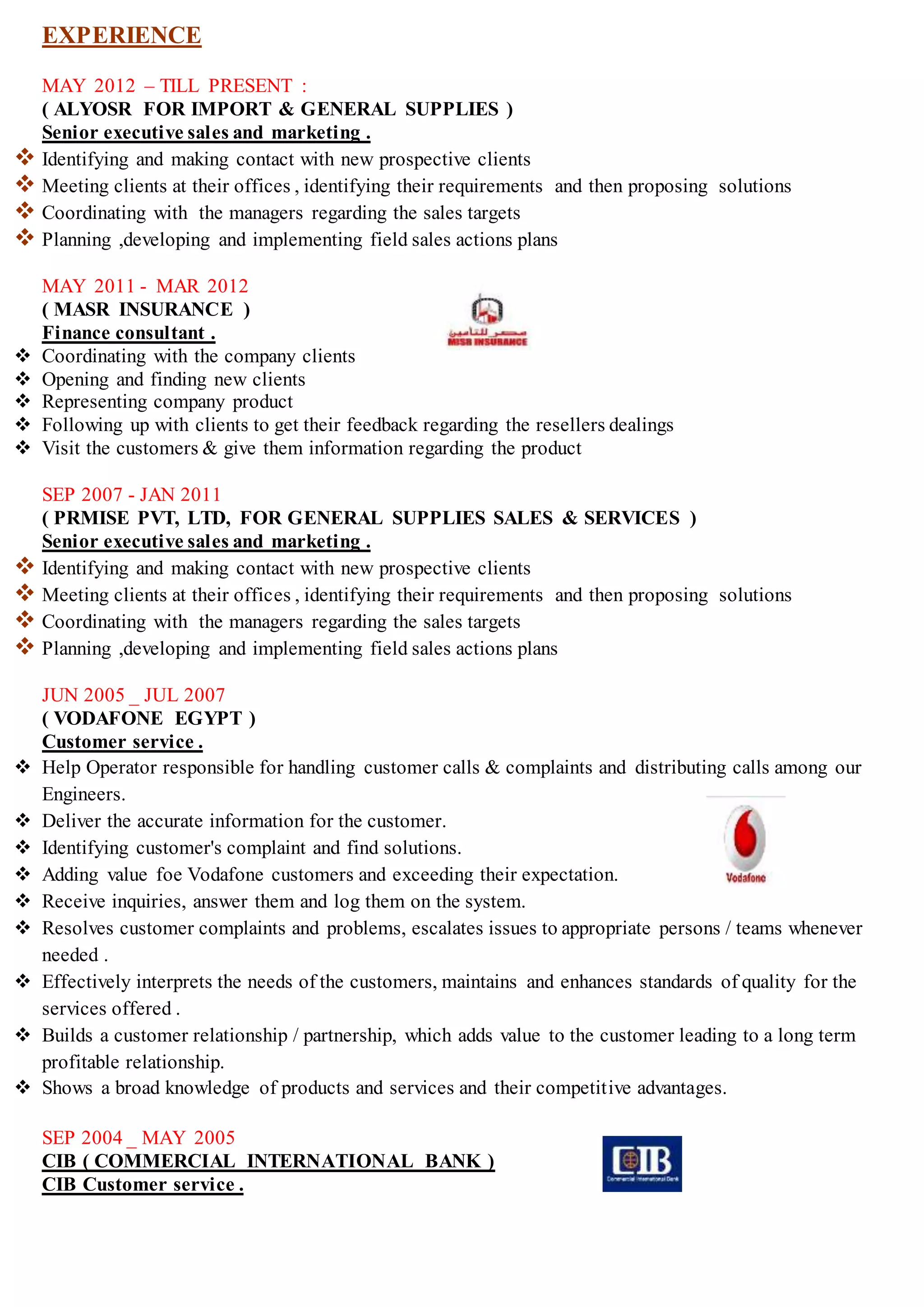 Ahmed Hassan Cv Pdf