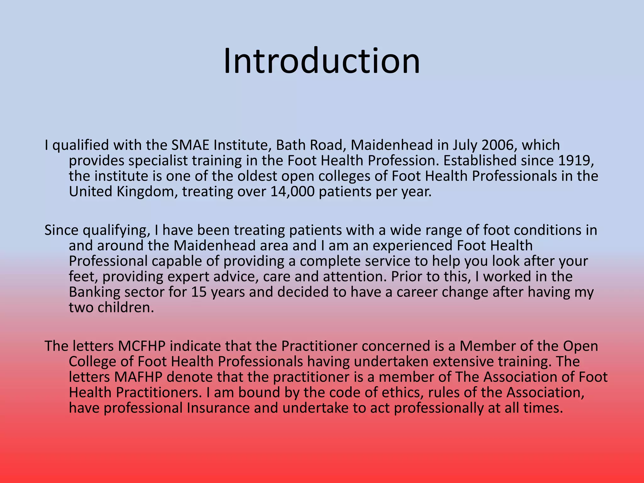 Foot Presentation May12 | PPTX