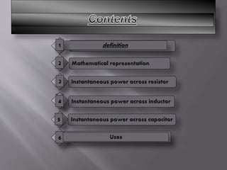 Instantaneous Power presentation | PPTX
