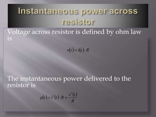 Instantaneous Power presentation | PPTX